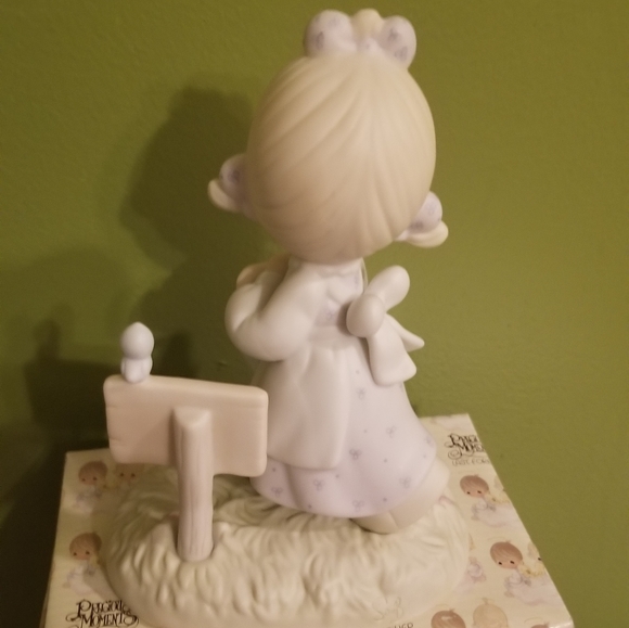 Precious Moments | Accents | Girl Picnic Holding Her Pet 988 Precious ...